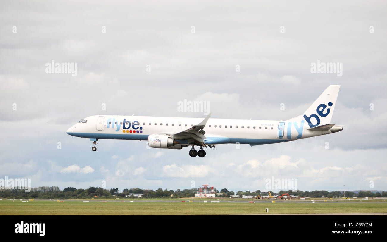 Flybe flight landing at Dublin Airport Stock Photo - Alamy