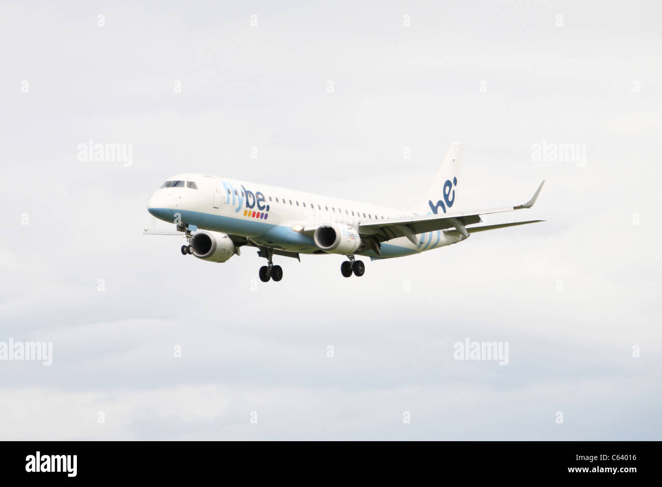 Flybe flight landing at Dublin Airport Stock Photo - Alamy