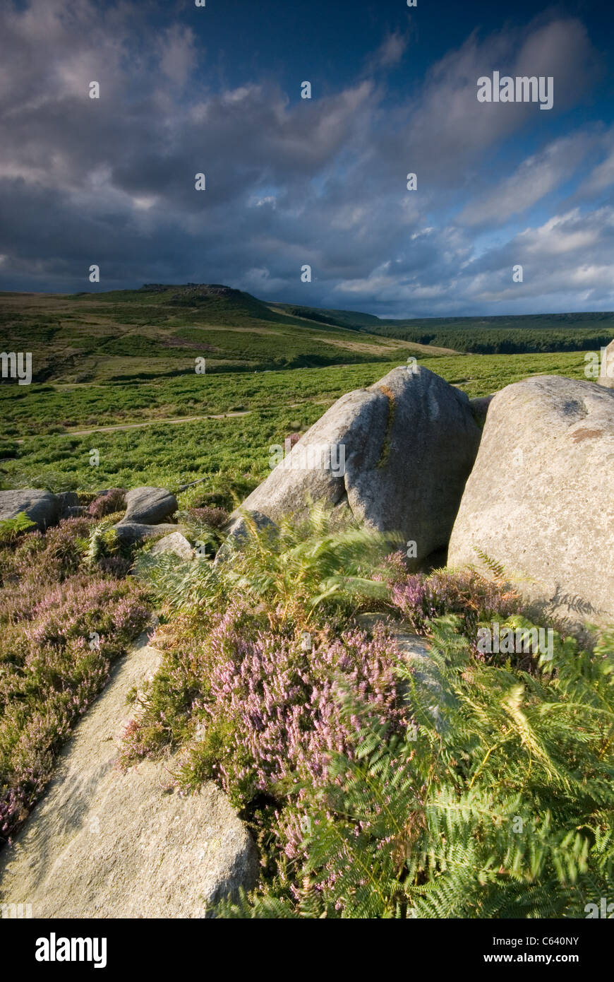 The Burbage Valley towards Carl Wark and Higher Tor - Peak District ...