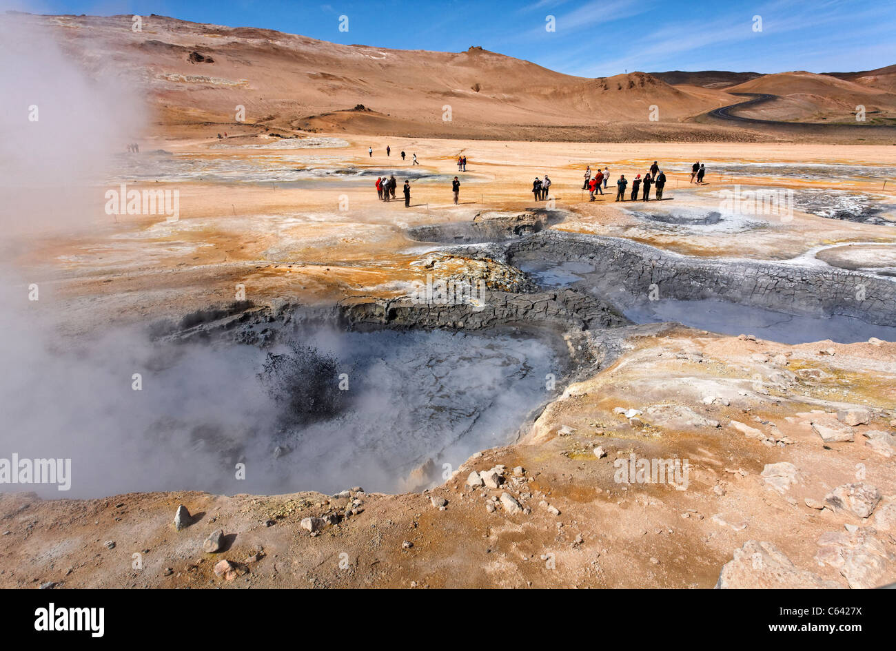 Mud pool at Hverir, Iceland Stock Photo - Alamy