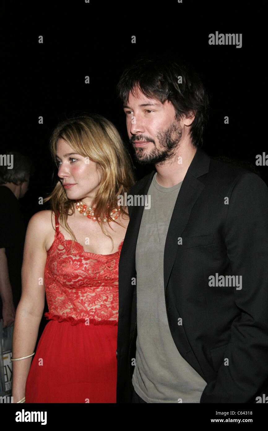 Lynn Collins; Keanu Reeves at the after-party for The Public Theater ...