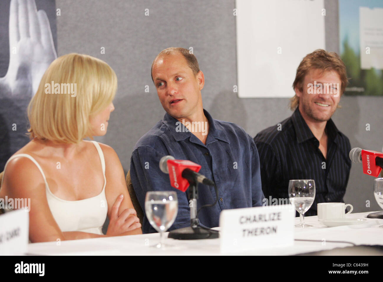 Charlize Theron, Woody Harrelson, Sean Bean at the press conference for ...