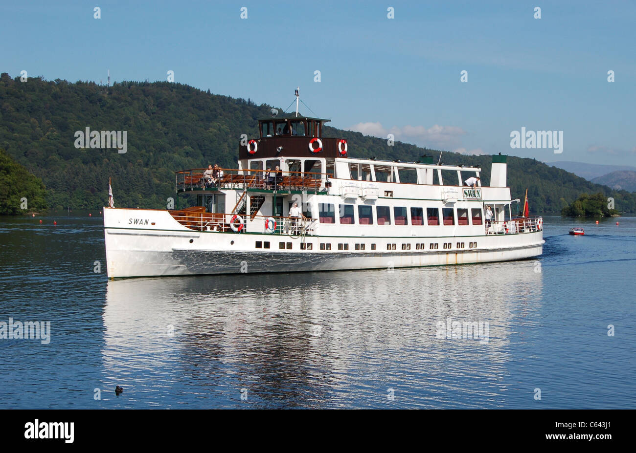 MV Swan on Windermere Stock Photo - Alamy