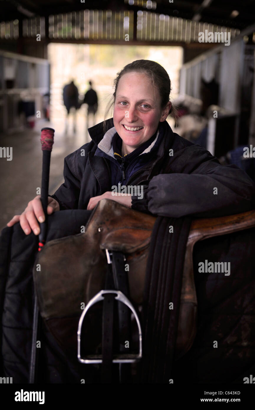 Female jockeys riding horse hi-res stock photography and images - Alamy