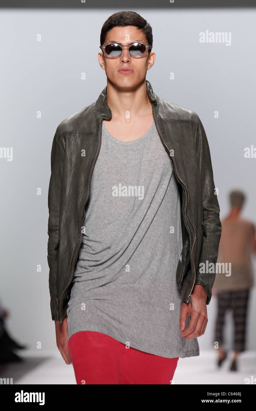 Male model on the runway for Duckie Brown Spring/Summer 2011 Fashion ...
