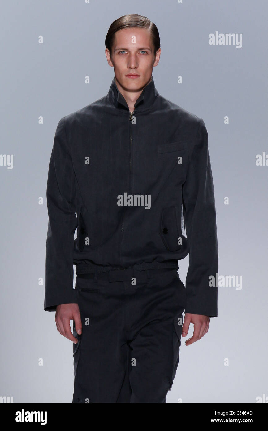 Male model on the runway for Duckie Brown Spring/Summer 2011 Fashion ...