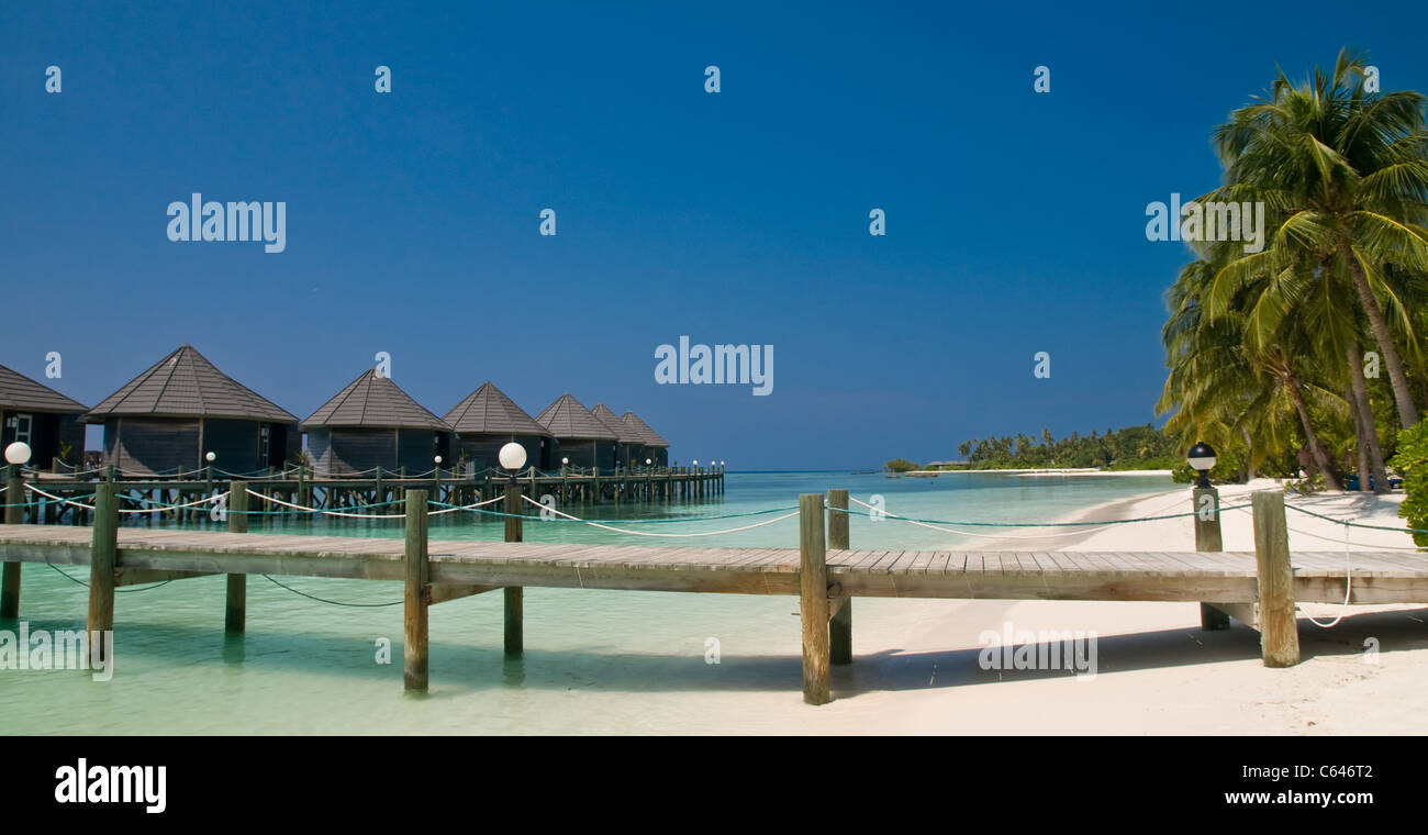 Jetty on a tropical beach Stock Photo - Alamy