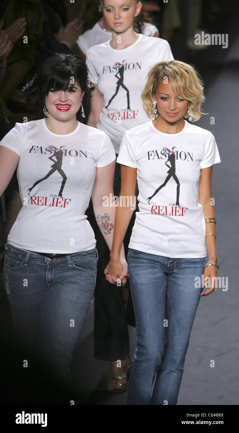 Kelly Osbourne, Nicole Richie inside for Fashion For Relief, Bryant ...