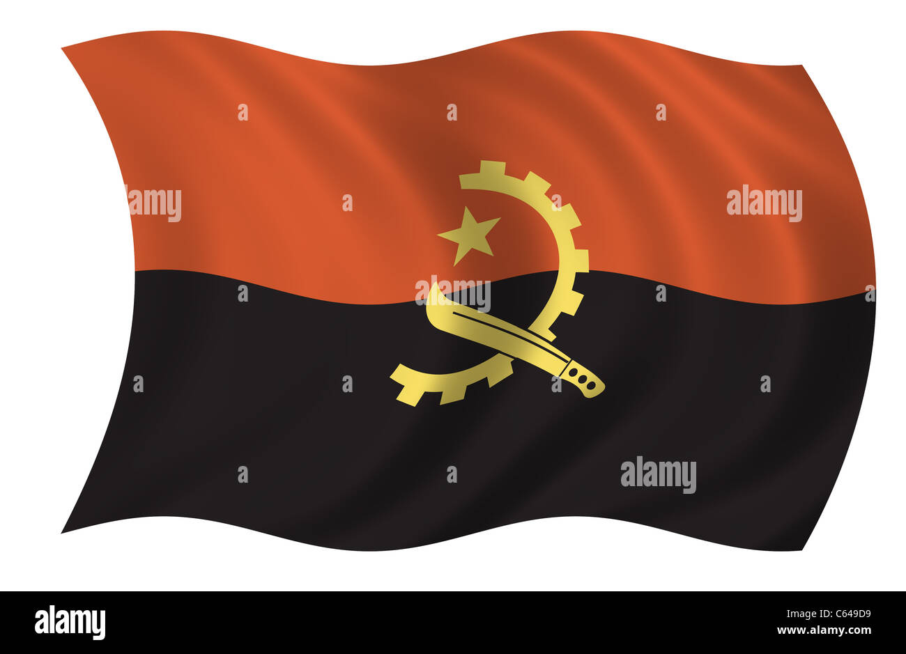 Flag angola Cut Out Stock Images & Pictures - Alamy