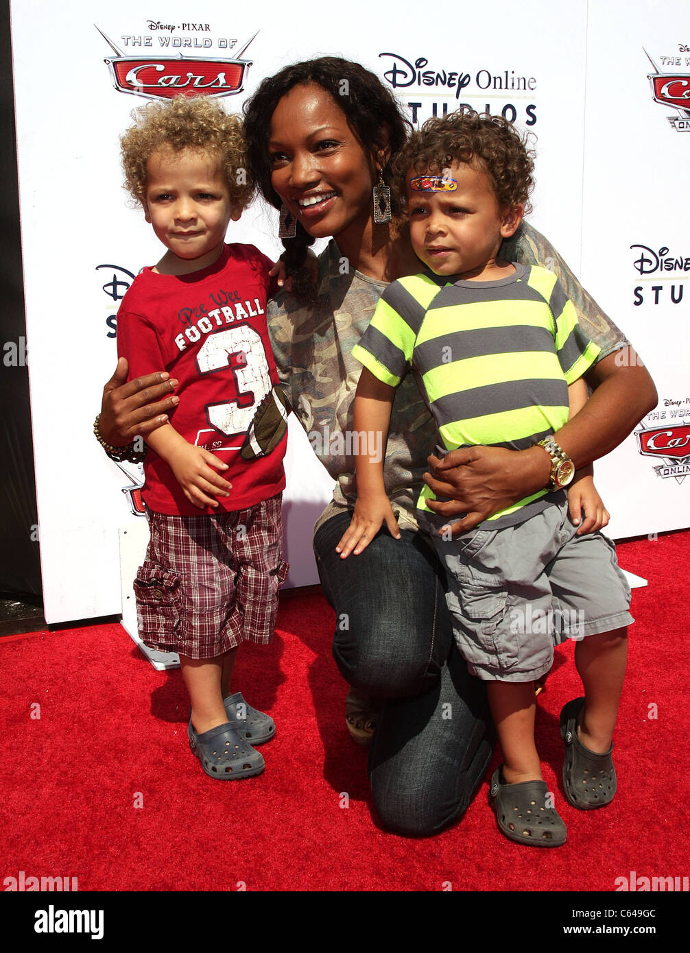 Garcelle Beauvais with her children at arrivals for Disney Pixar World ...
