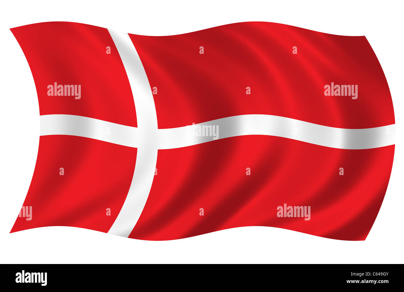 Denmark flag Cut Out Stock Images & Pictures - Alamy