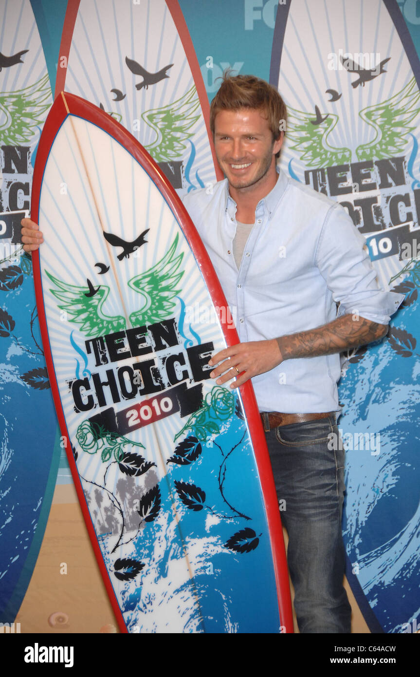 David Beckham in the press room for Teen Choice Awards 2010 - PRESS ...
