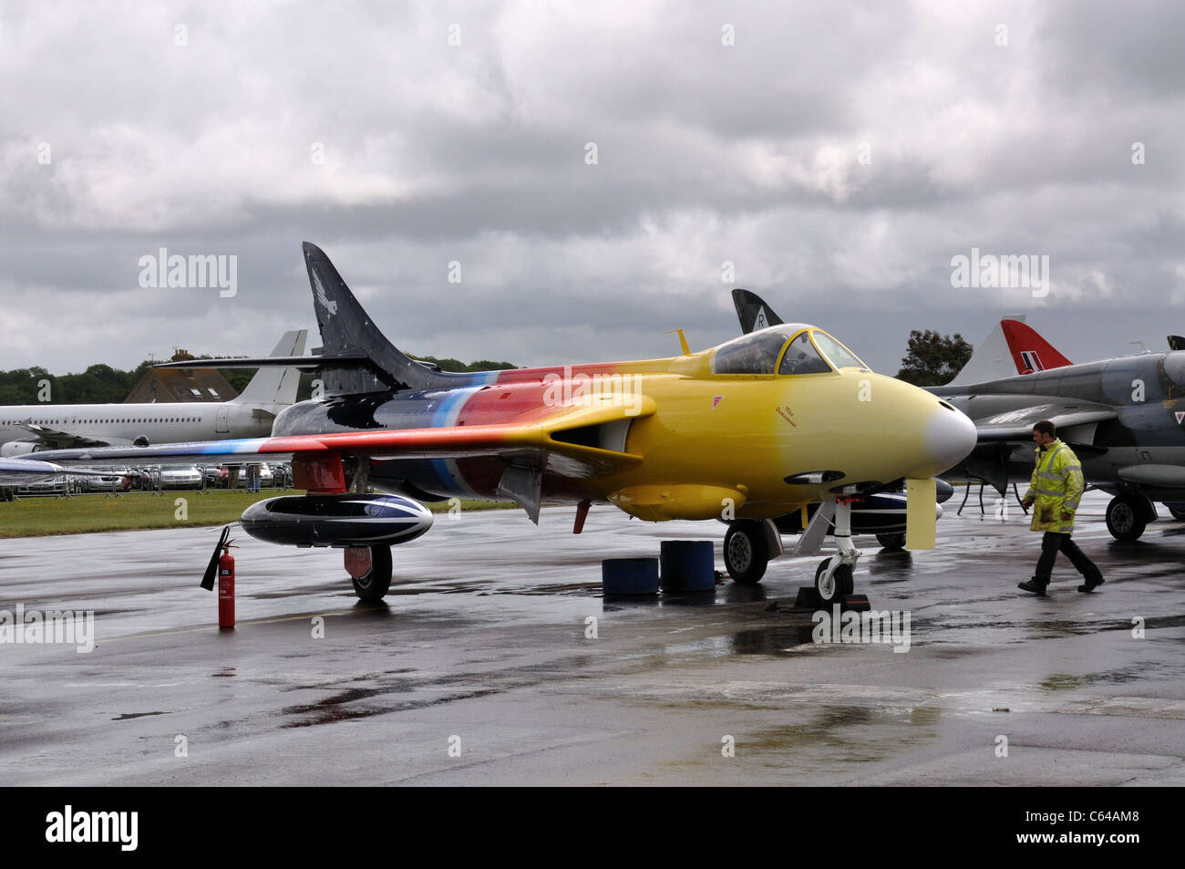 Hawker Hunter 'Miss Demeanour' G-PSST Stock Photo - Alamy