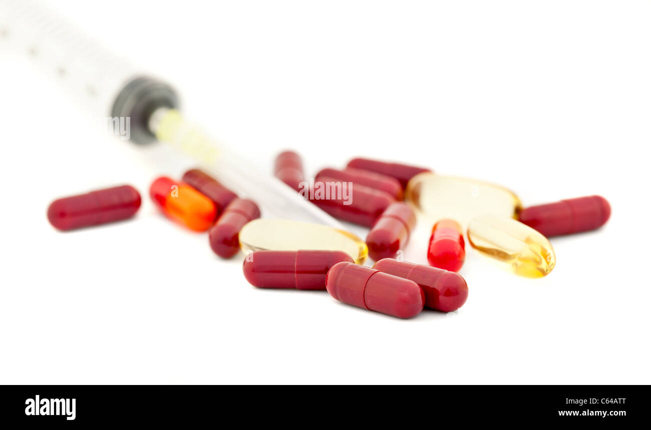 medicine on white background Stock Photo - Alamy