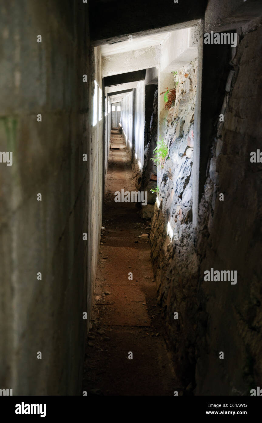 A narrow tunnel representing a difficult passage Stock Photo - Alamy