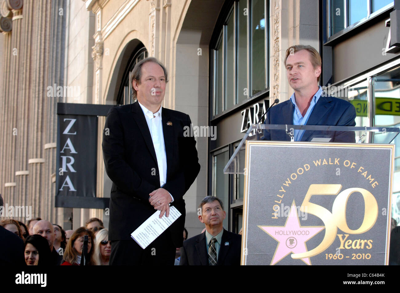 Christopher Nolan, Hans Zimmer at the induction ceremony for Star on ...
