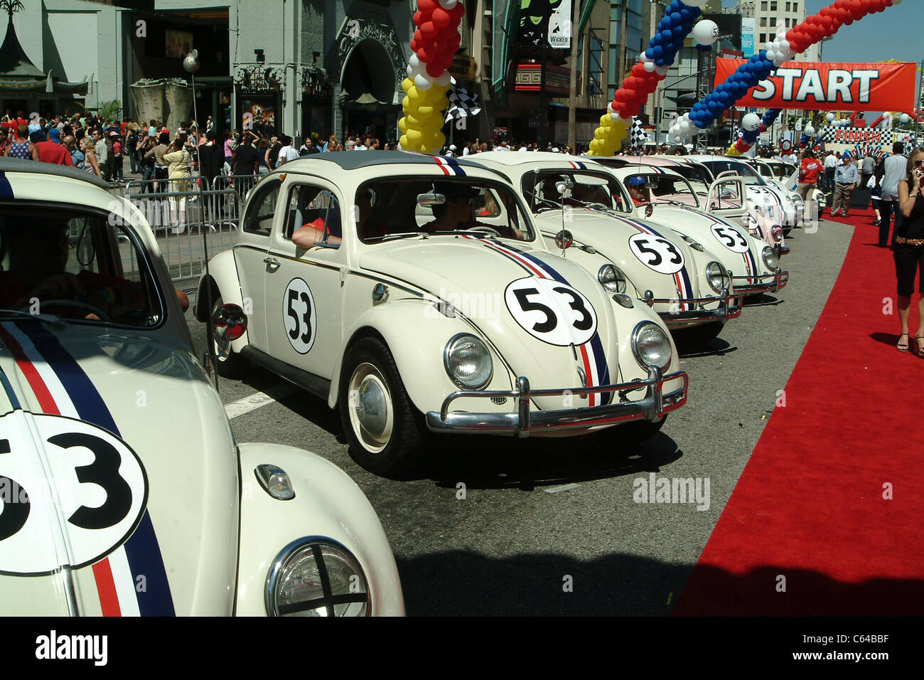 Herbies at arrivals for Herbie: Fully Loaded World Premiere, El Capitan ...