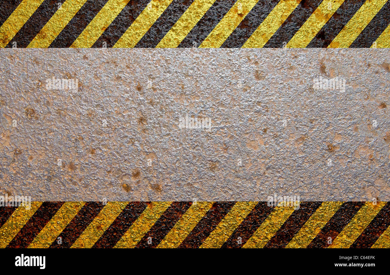 metal plate with warning stripes Stock Photo - Alamy