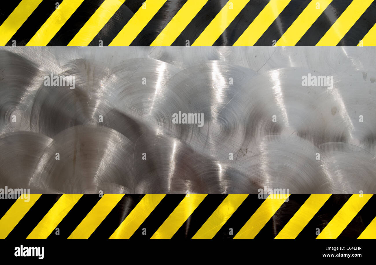metal plate with warning stripes Stock Photo - Alamy