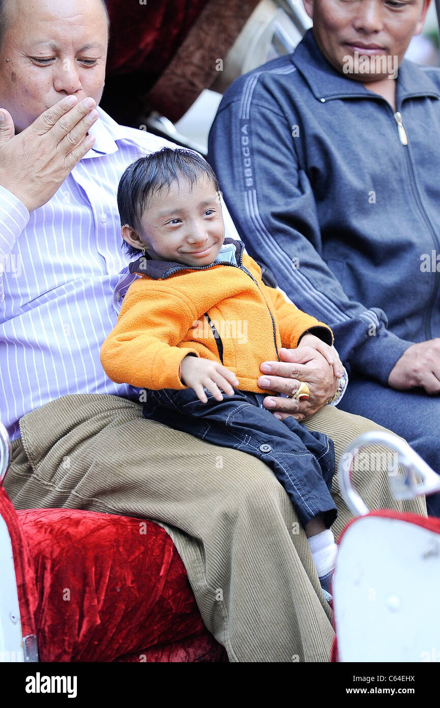 Khagendra Thapa Mager, the shortest teenager in the world, poses for ...
