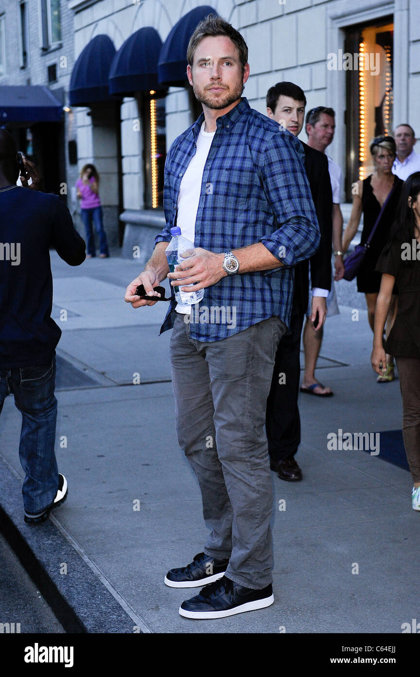 Eric Johnson, leaves his Midtown Manhattan hotel out and about for ...