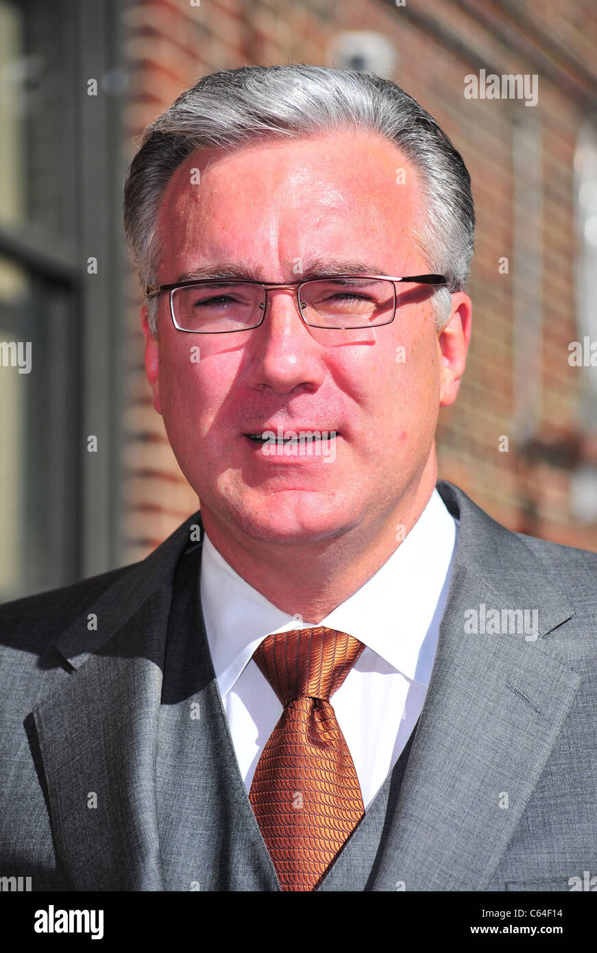 Keith Olbermann at talk show appearance for The Late Show with David ...