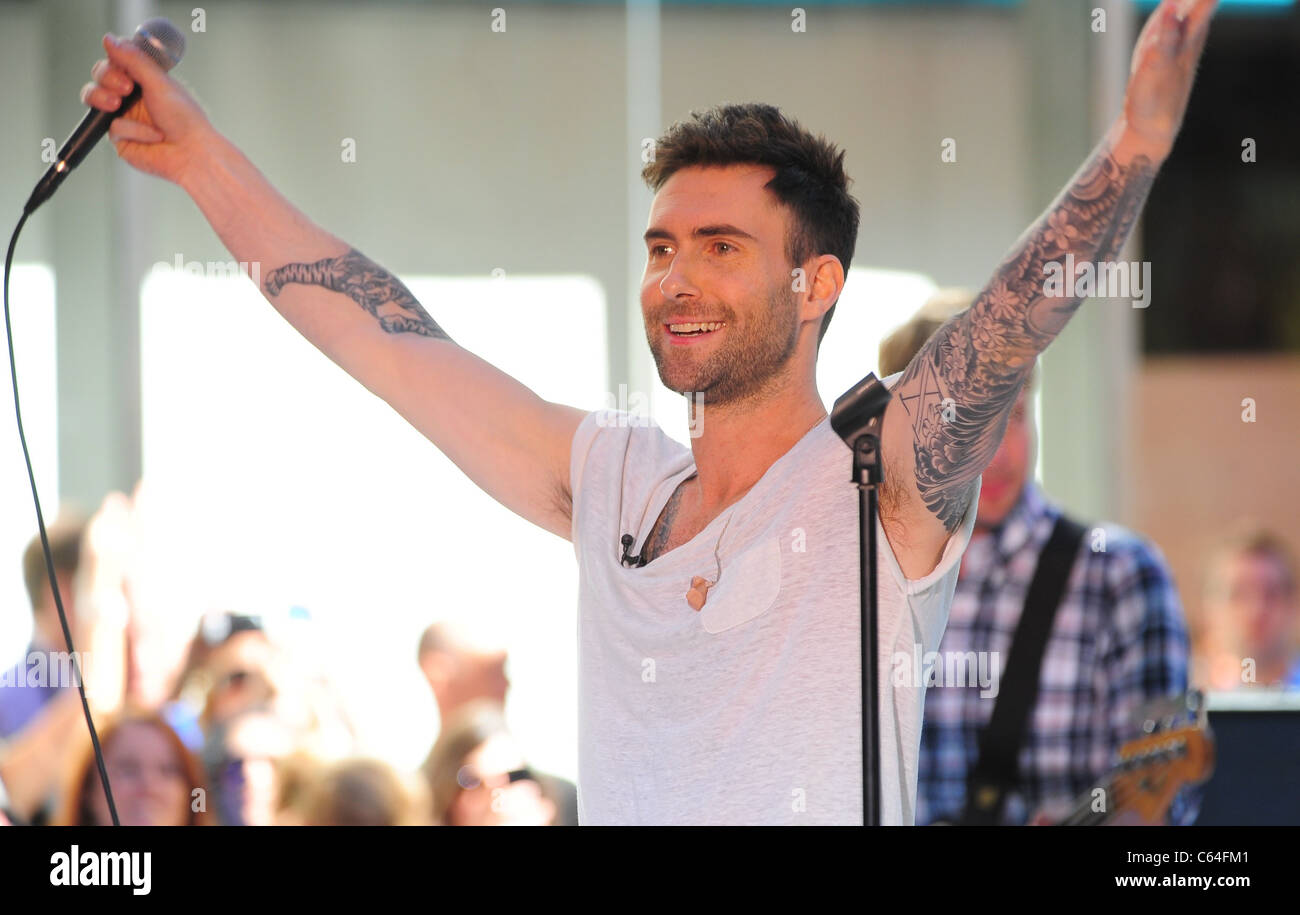Adam Levine on stage for NBC Today Show Concert with Maroon 5 ...