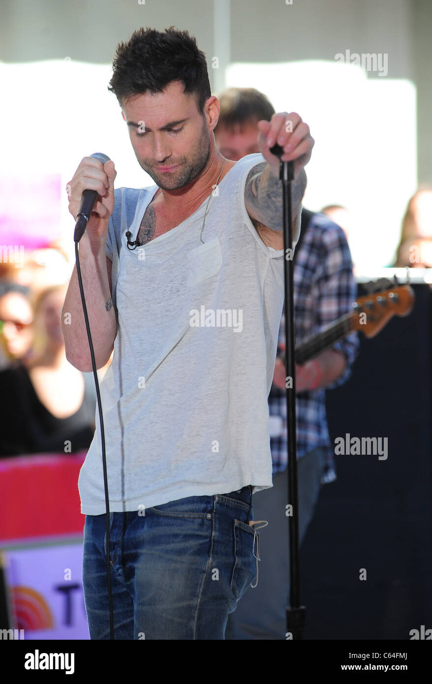 Adam Levine on stage for NBC Today Show Concert with Maroon 5 ...