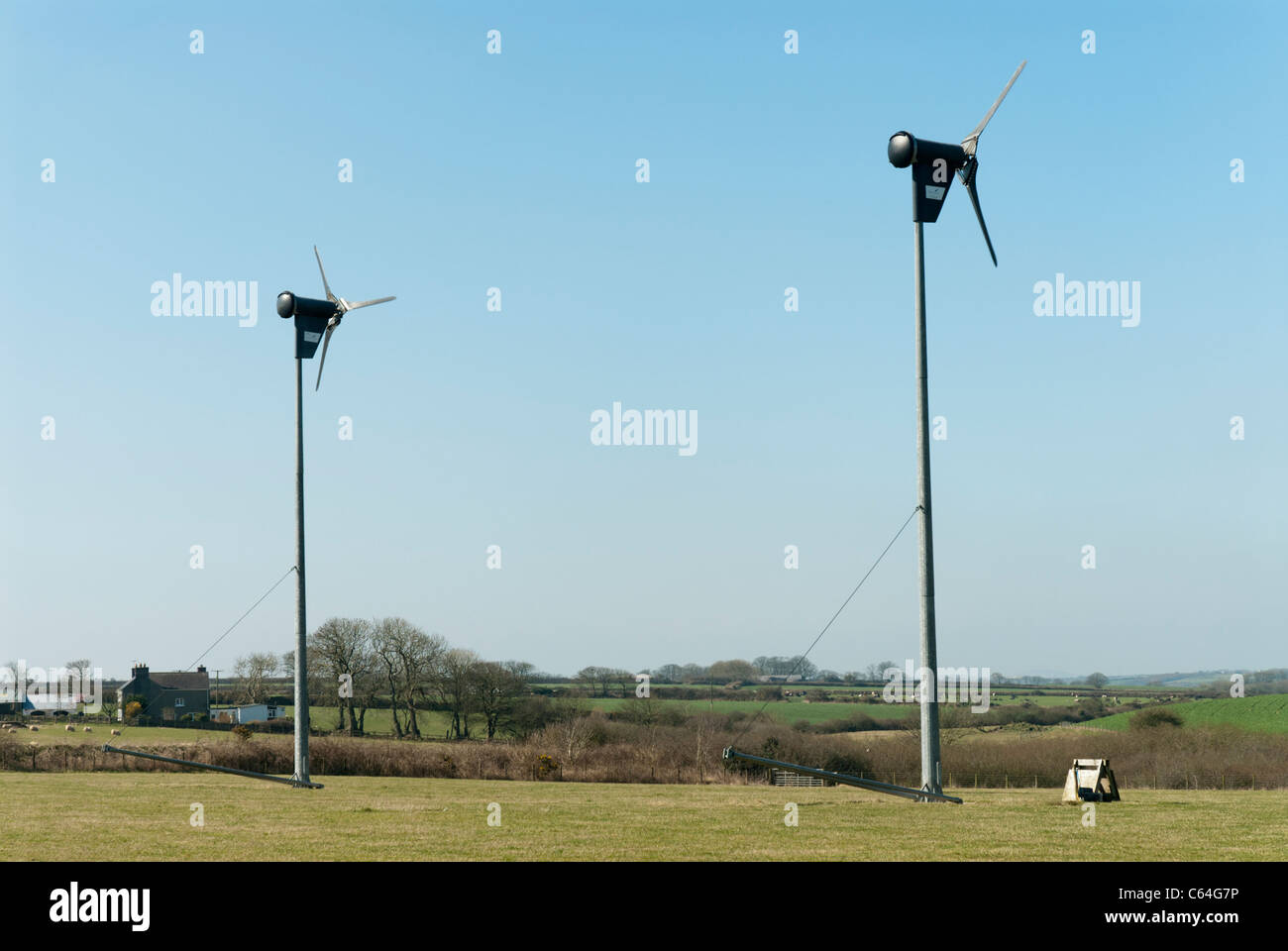 Generation of electricity using wind power to drive wind turbines at a ...