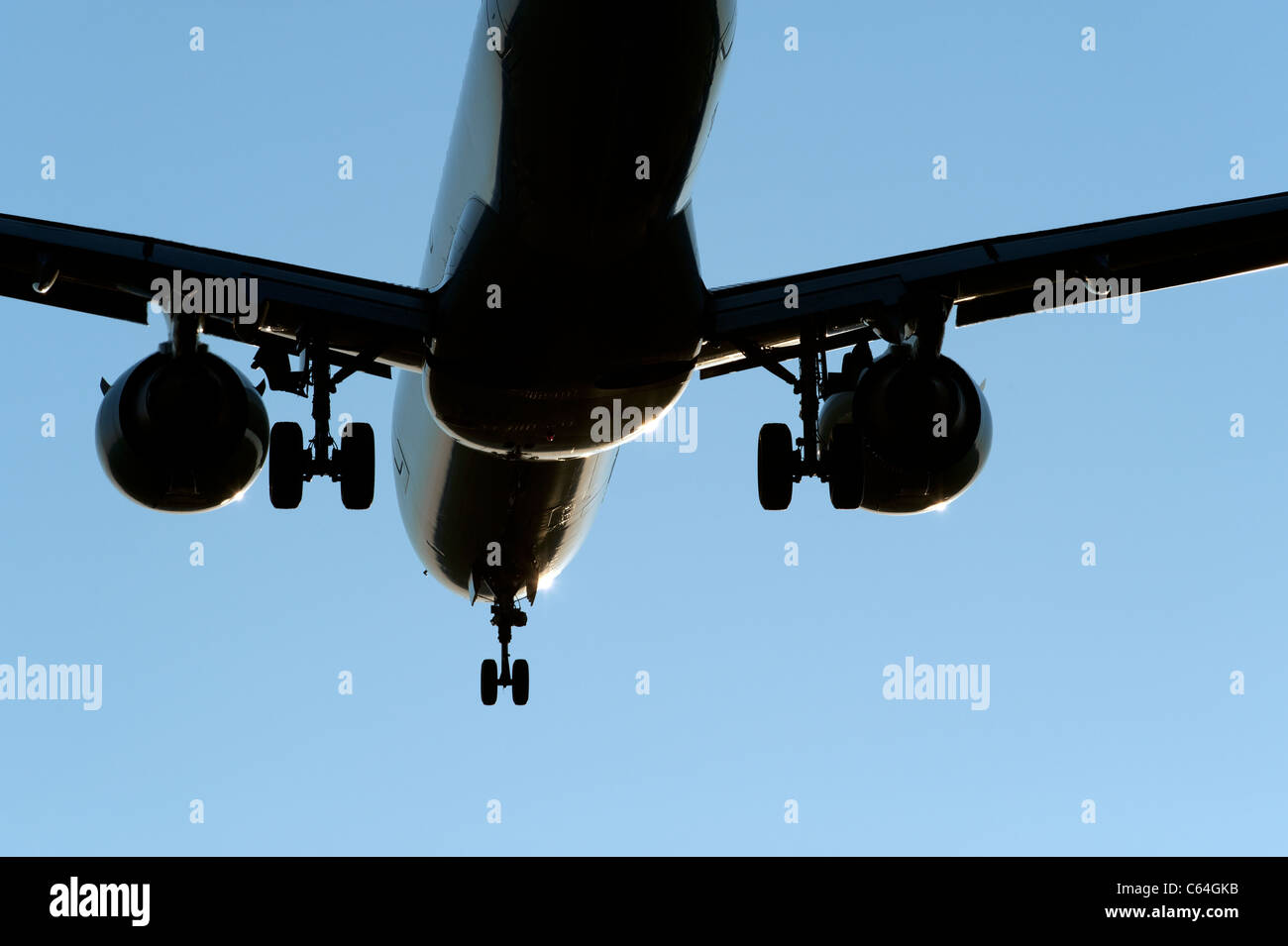 Aircraft with two jet engines Stock Photo - Alamy