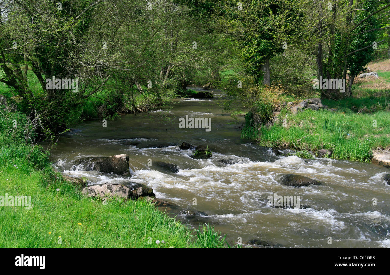 River Colmont (Sentier des Moulins, Brecé, Mayenne, France Stock Photo ...