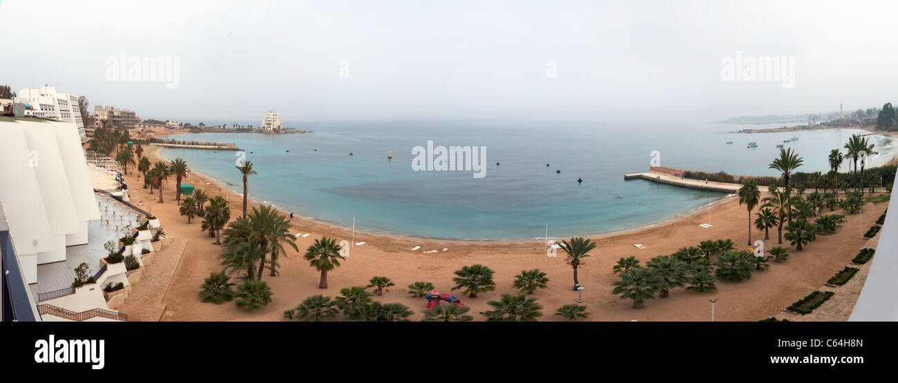 Latakia Syria misty morning panorama from the Cote d'Azur de Cham ...