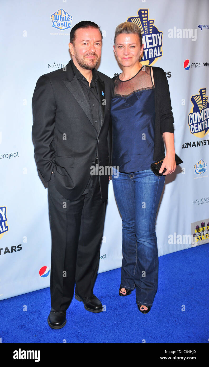 Rick Gervais, Jane Fallon at arrivals for Comedy Central's Night Of Too ...