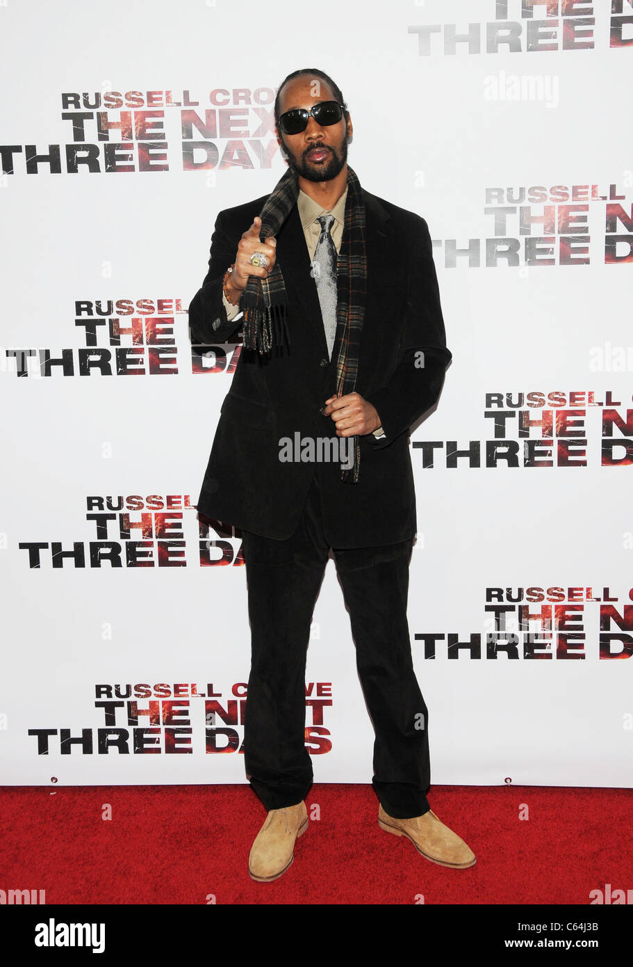 RZA at arrivals for THE NEXT THREE DAYS Premiere, The Ziegfeld Theatre ...