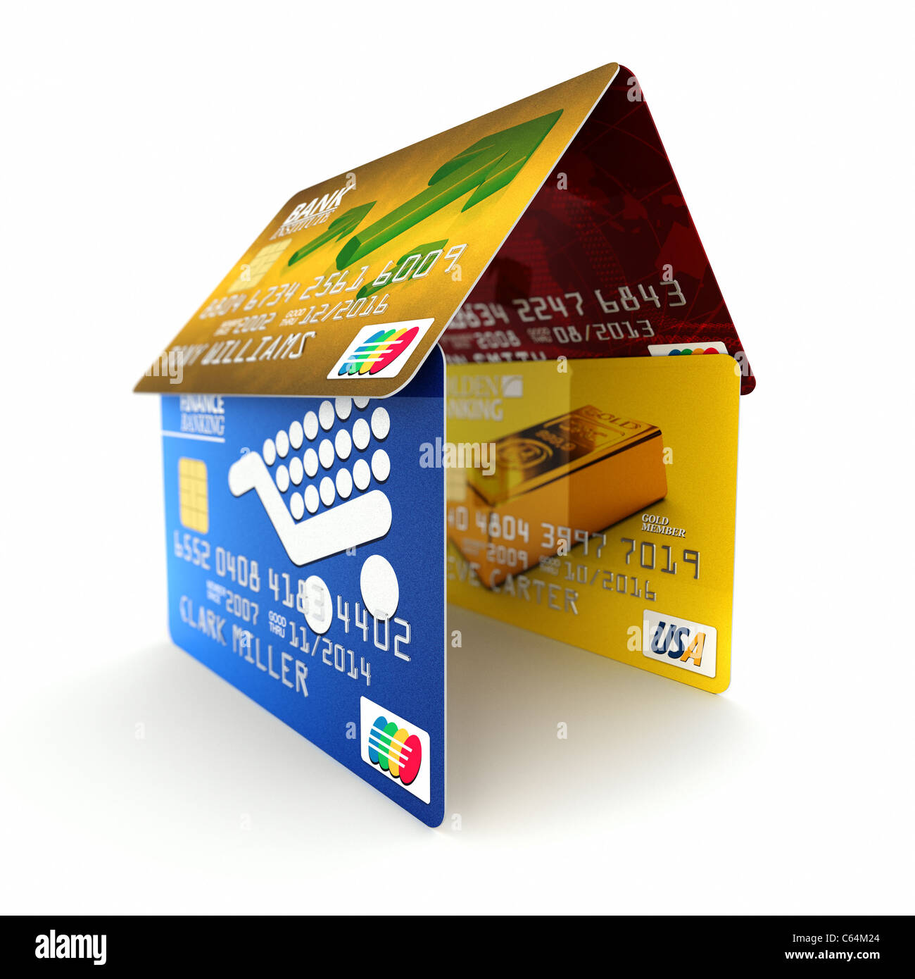 Business finance concept house Cut Out Stock Images & Pictures - Alamy