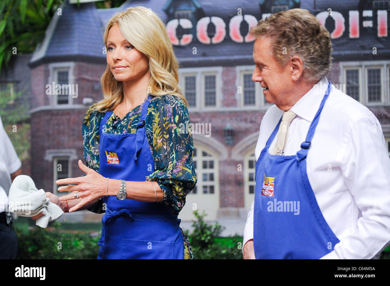 Kelly Ripa, Regis Philbin, tape a segment at the ABC Lincoln Center ...