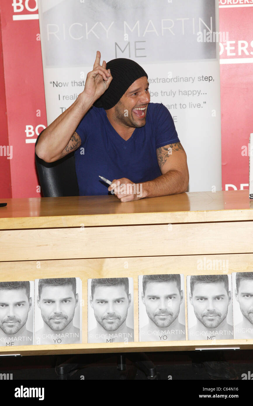 Ricky Martin at a public appearance for Ricky Martin Book Signing For ...