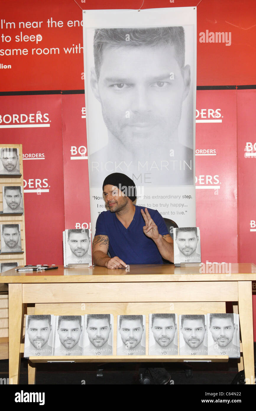 Ricky Martin at a public appearance for Ricky Martin Book Signing For ...
