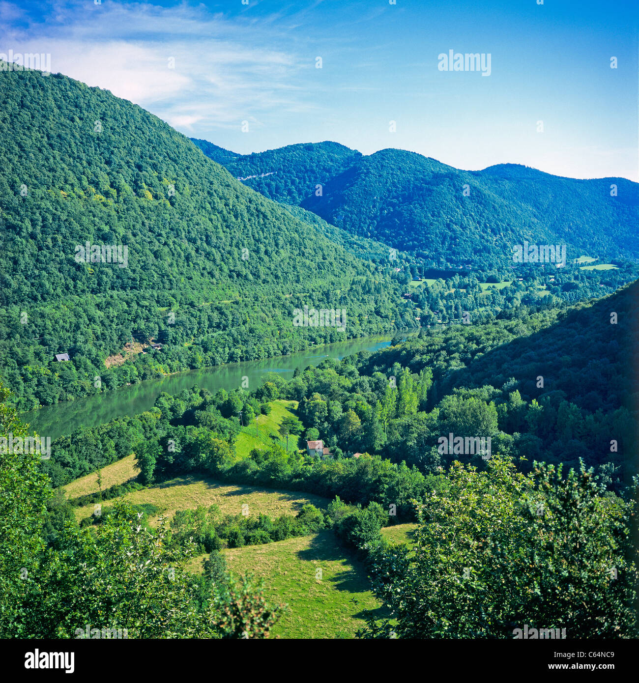 "Gorges de l'Ain" gorge and river, Ain, Rhône-Alpes, France, Europe ...