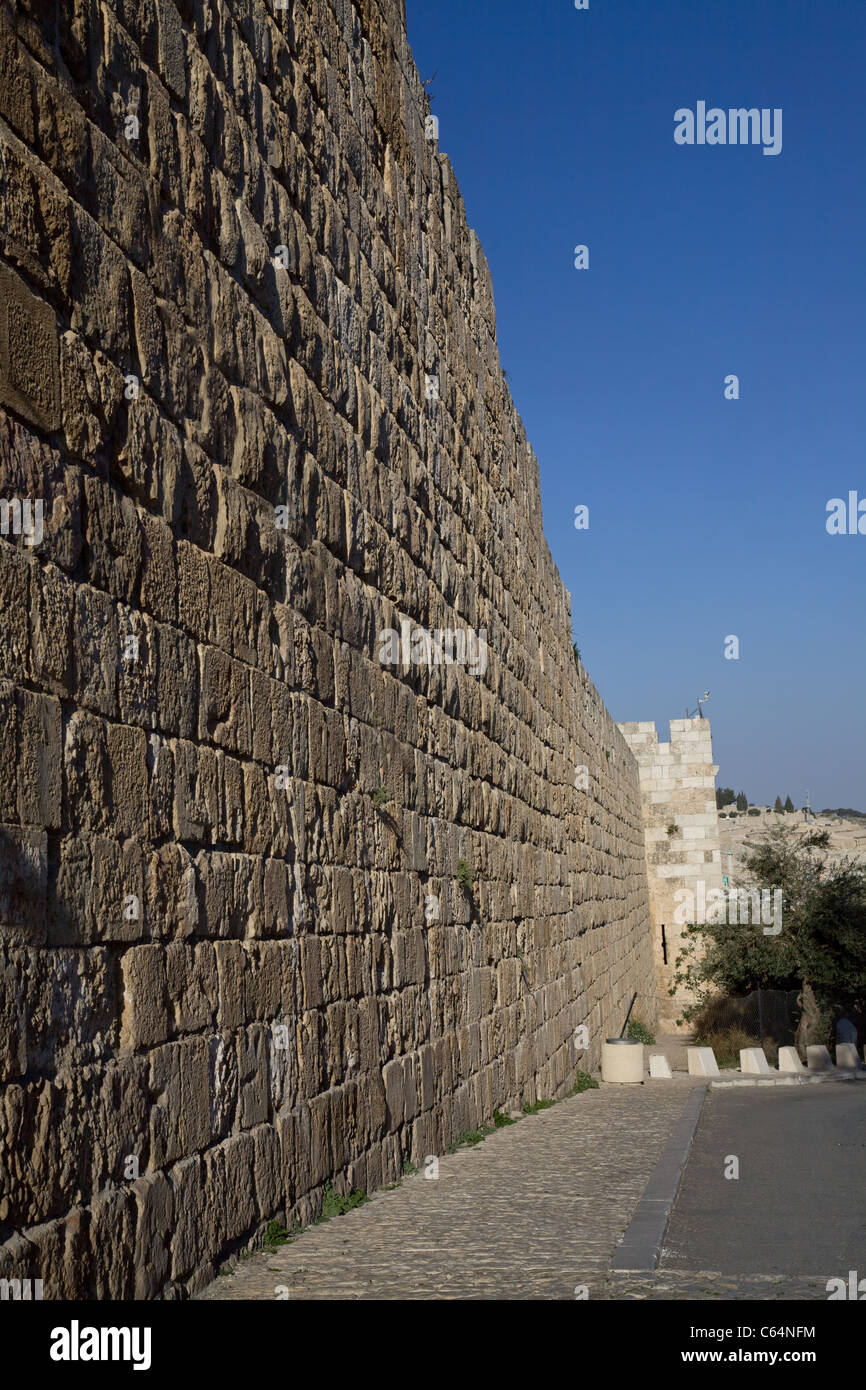The city wall of old Jerusalem, Israel Stock Photo - Alamy