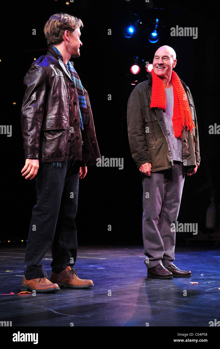 T. R. Knight, Patrick Stewart at A LIFE IN THE THEATRE Opening Night on ...
