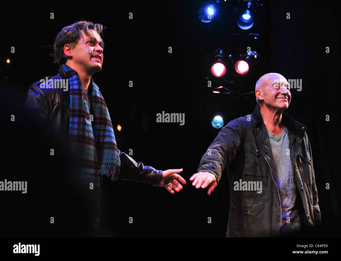 T. R. Knight, Patrick Stewart at A LIFE IN THE THEATRE Opening Night on ...