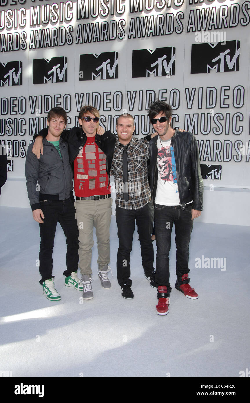 All Time Low at arrivals for 2010 MTV Video Music Awards VMA's ...