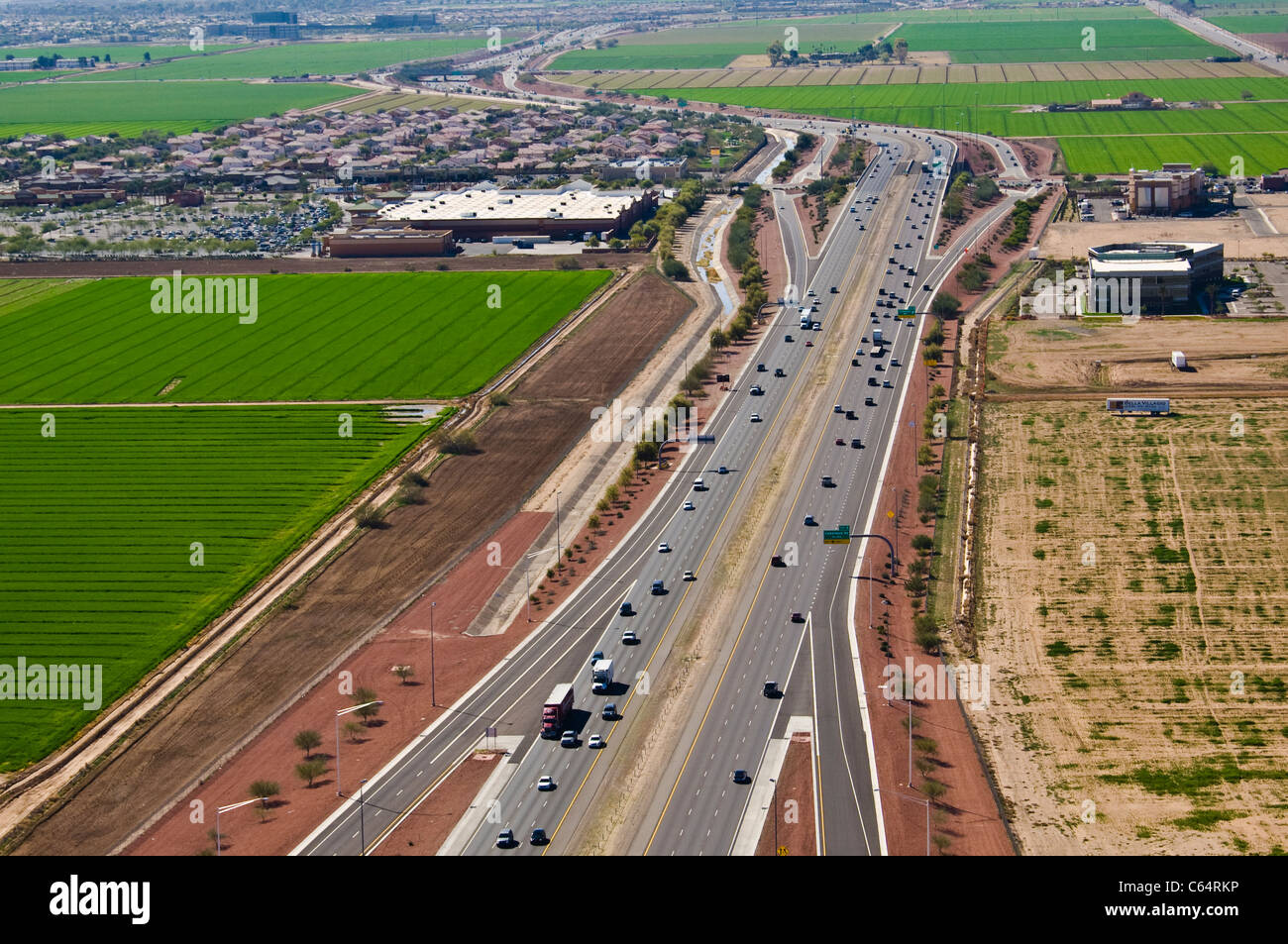 Aerial freeway two hi-res stock photography and images - Alamy
