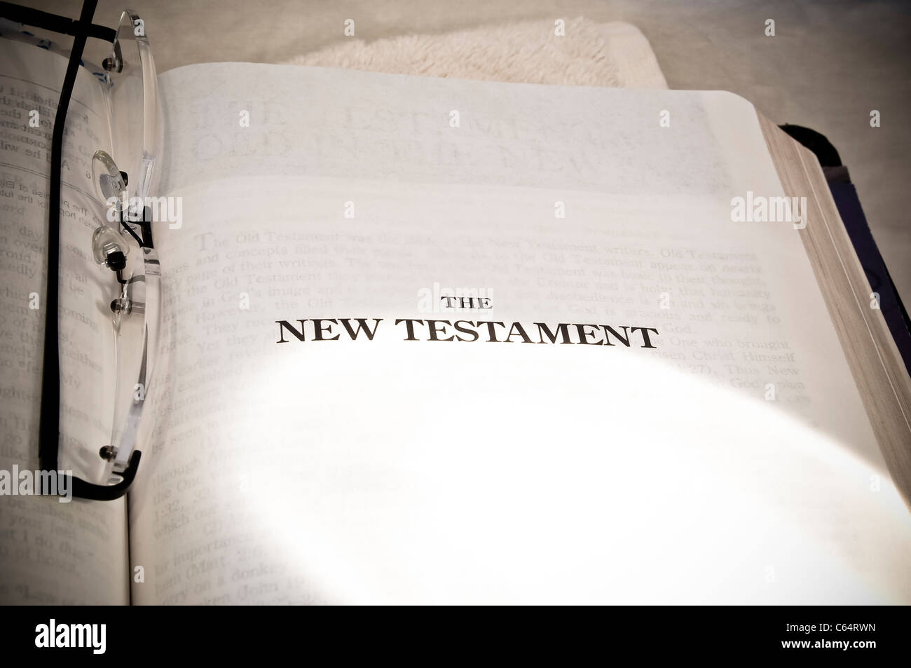 Close Up Of Bible Chapters Stock Photo Alamy