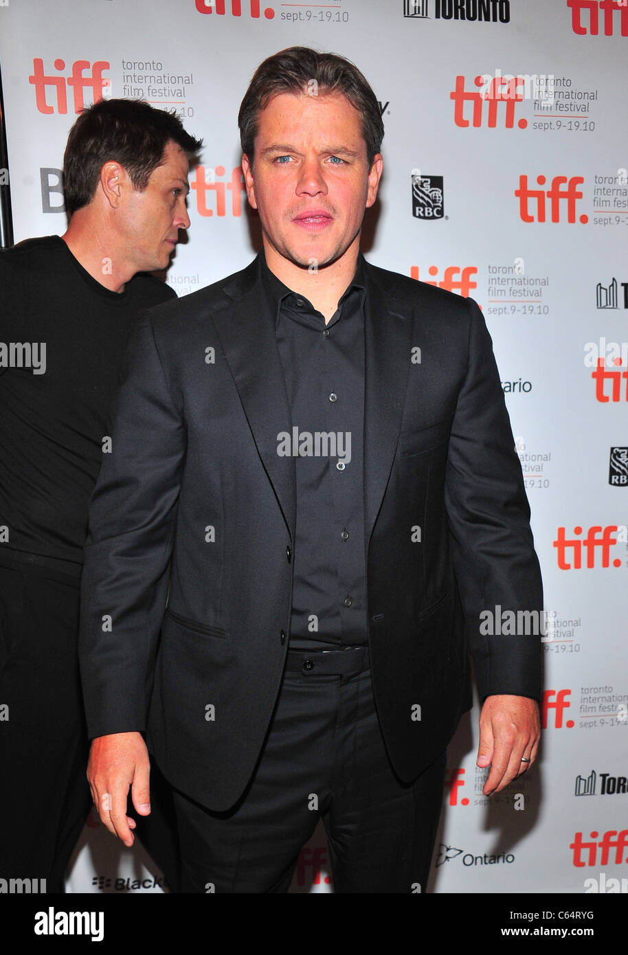 Matt Damon at arrivals for HEREAFTER Premiere Screening at Toronto ...