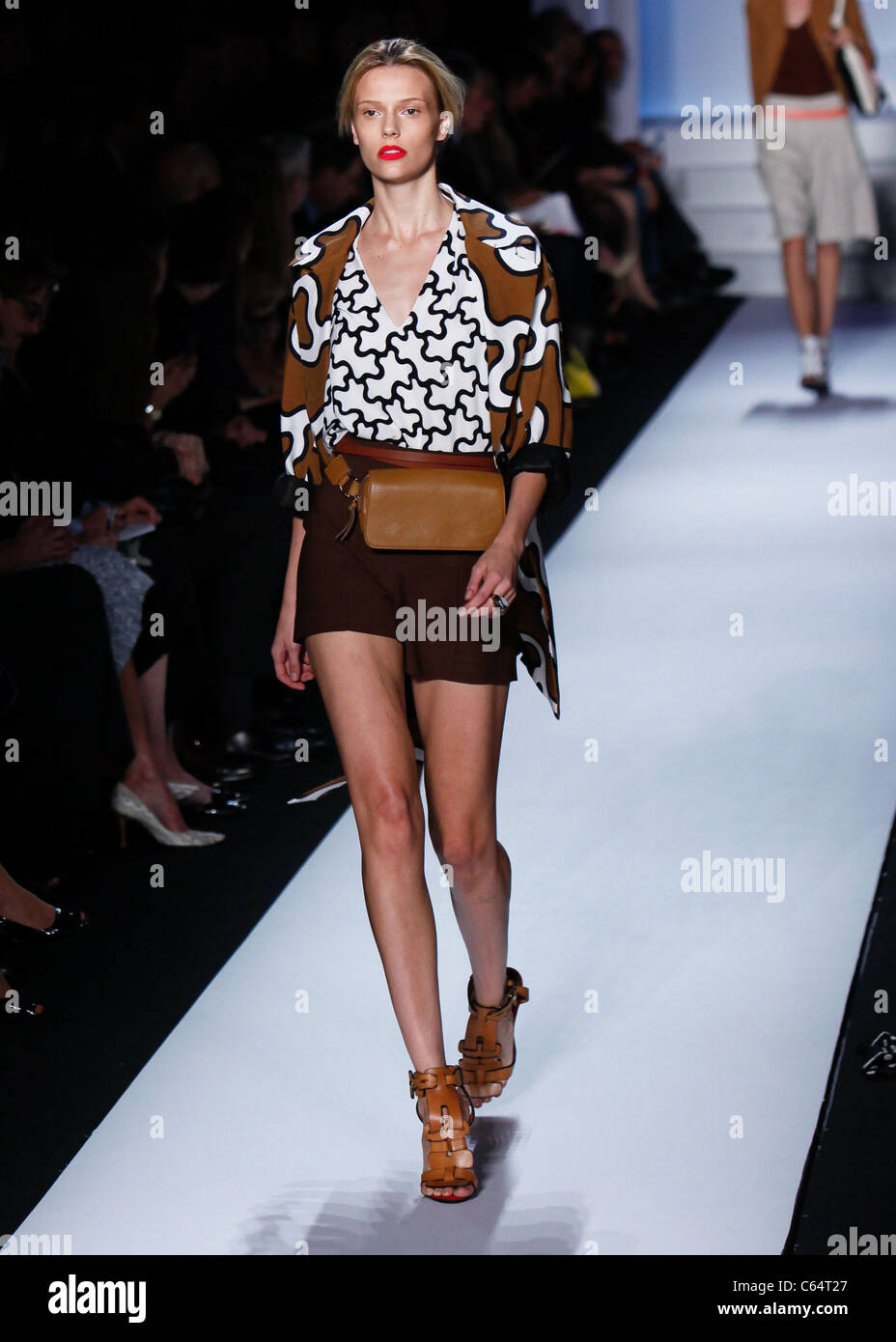 Runway model in attendance for Diane von Furstenberg Spring/Summer 2011 ...
