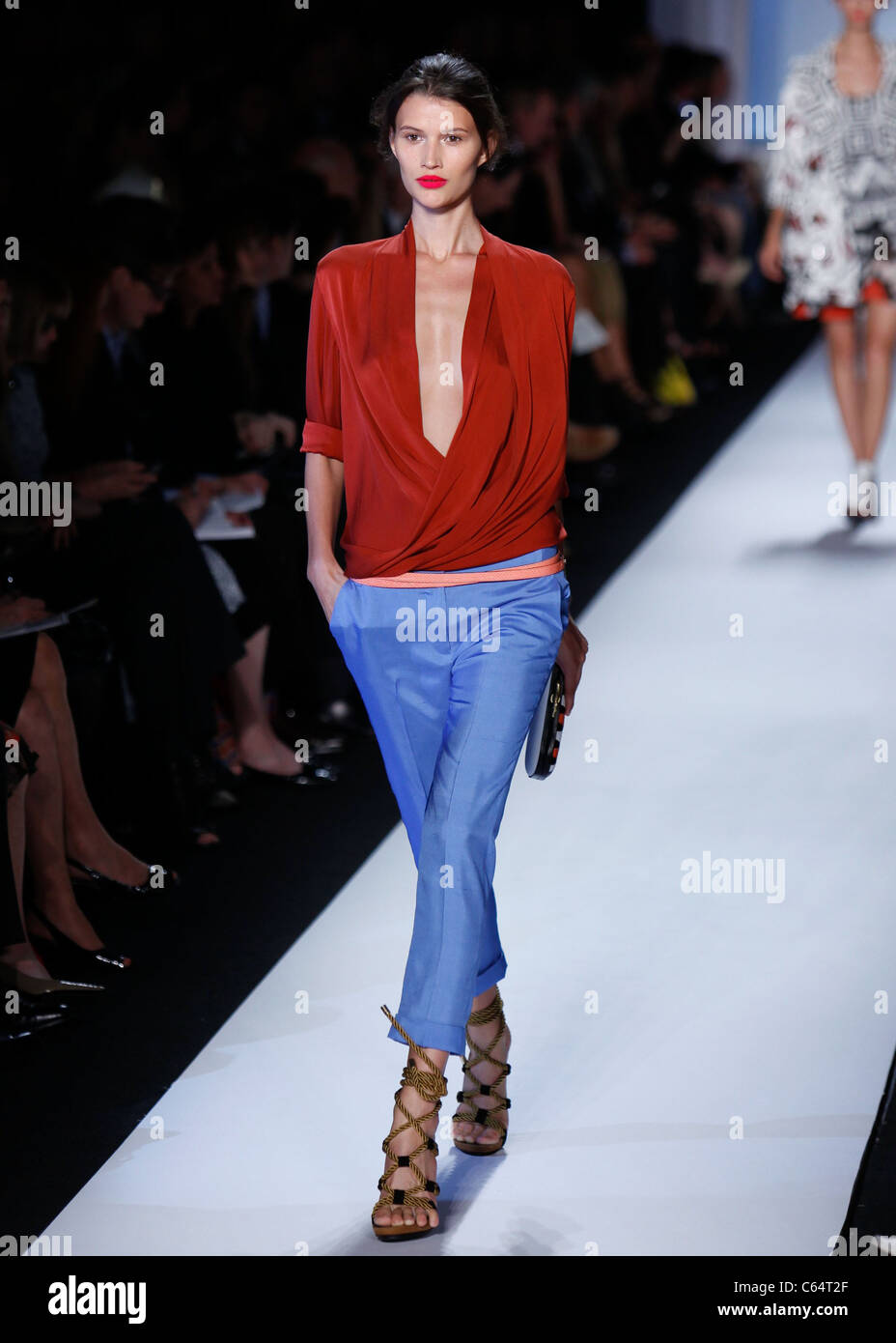 Runway model in attendance for Diane von Furstenberg Spring/Summer 2011 ...