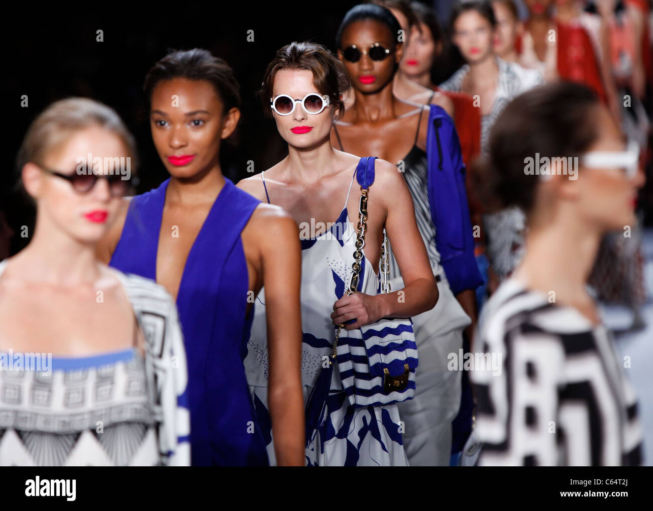 Runway models in attendance for Diane von Furstenberg Spring/Summer ...
