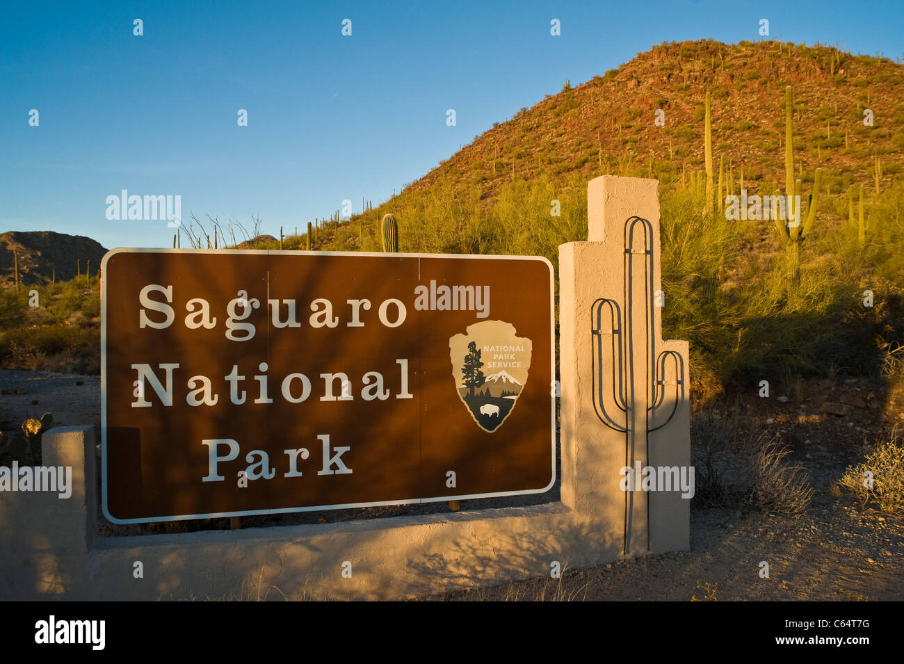 Saguaro national park sign hi-res stock photography and images - Alamy
